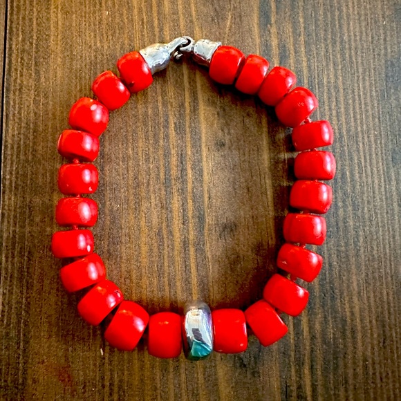 Simon Sebbag | Jewelry | Simon Sebbag 925 Hammered Sterling Silver Red ...